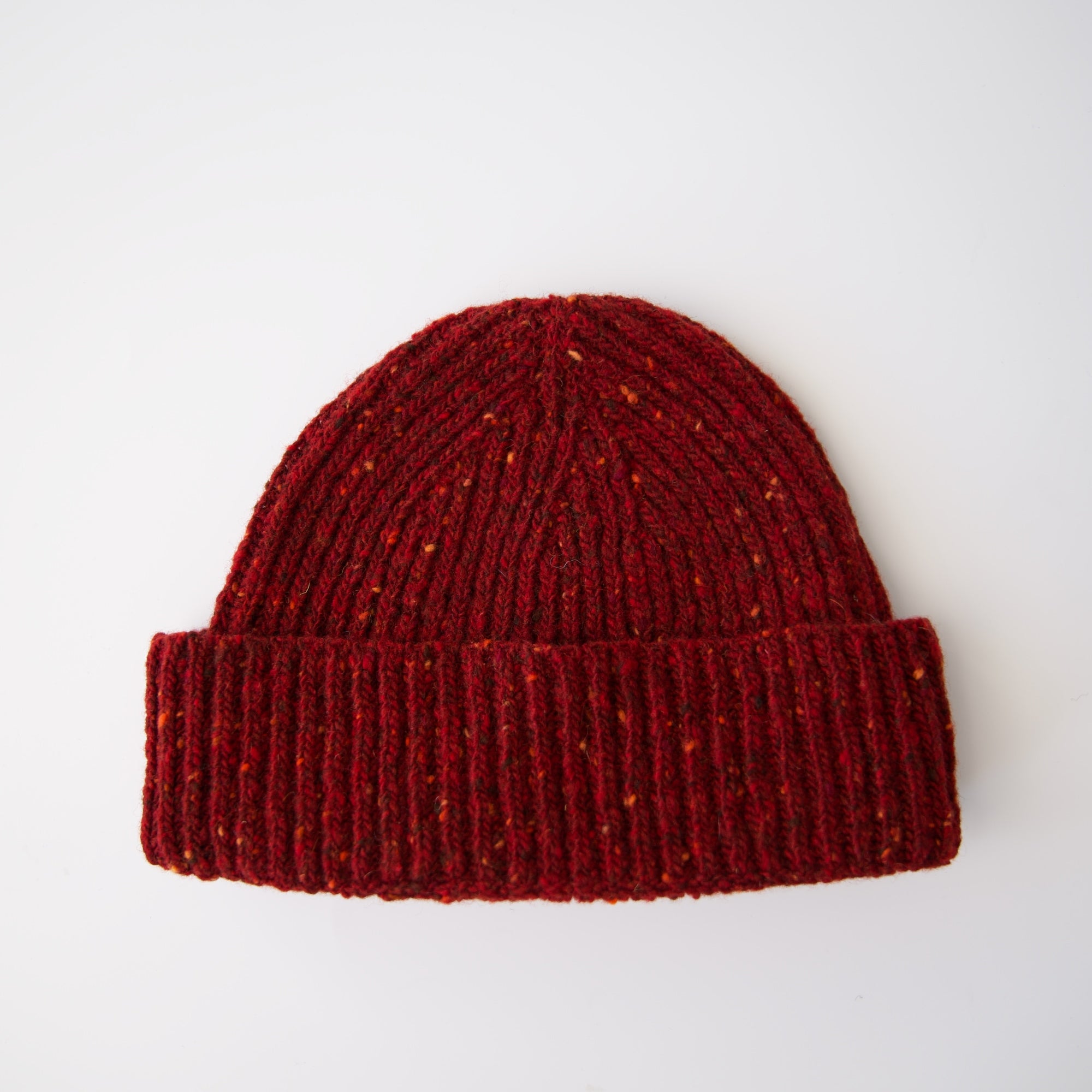 Donegal Tweed Beanie - Claret – Mars Knitwear