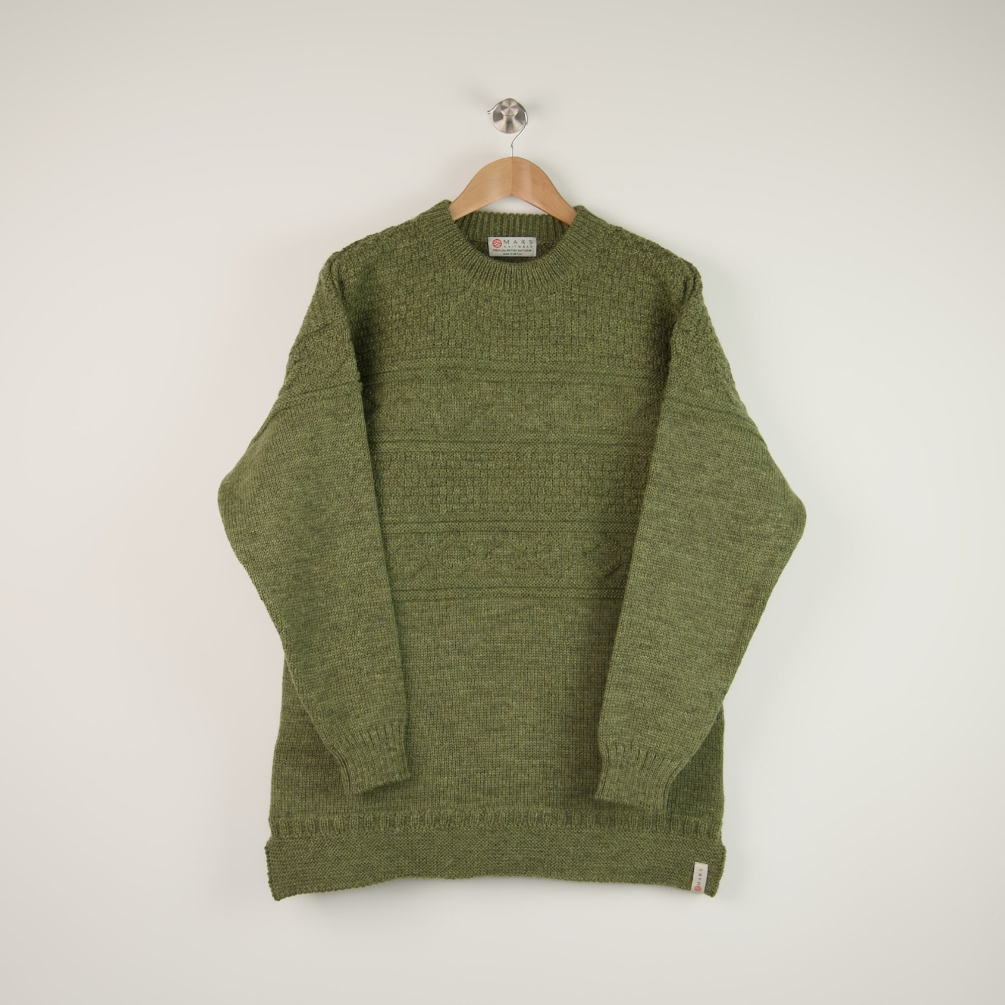 British Wool Guernsey Jumper - Dark Apple – Mars Knitwear