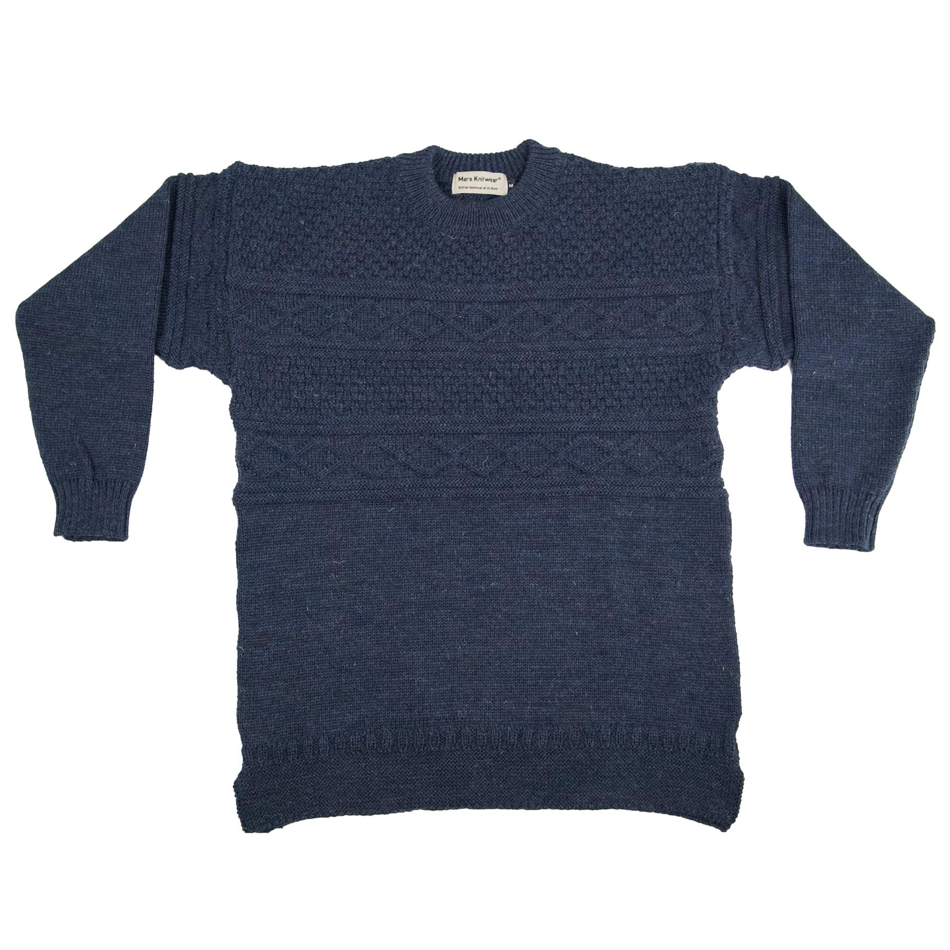 British Wool Guernsey Jumper - Denim Marl – Mars Knitwear