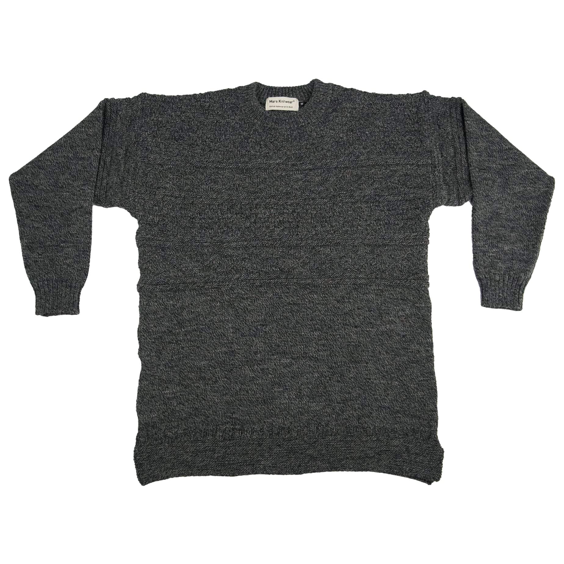 British Wool Guernsey Jumper - Grey Tweed – Mars Knitwear