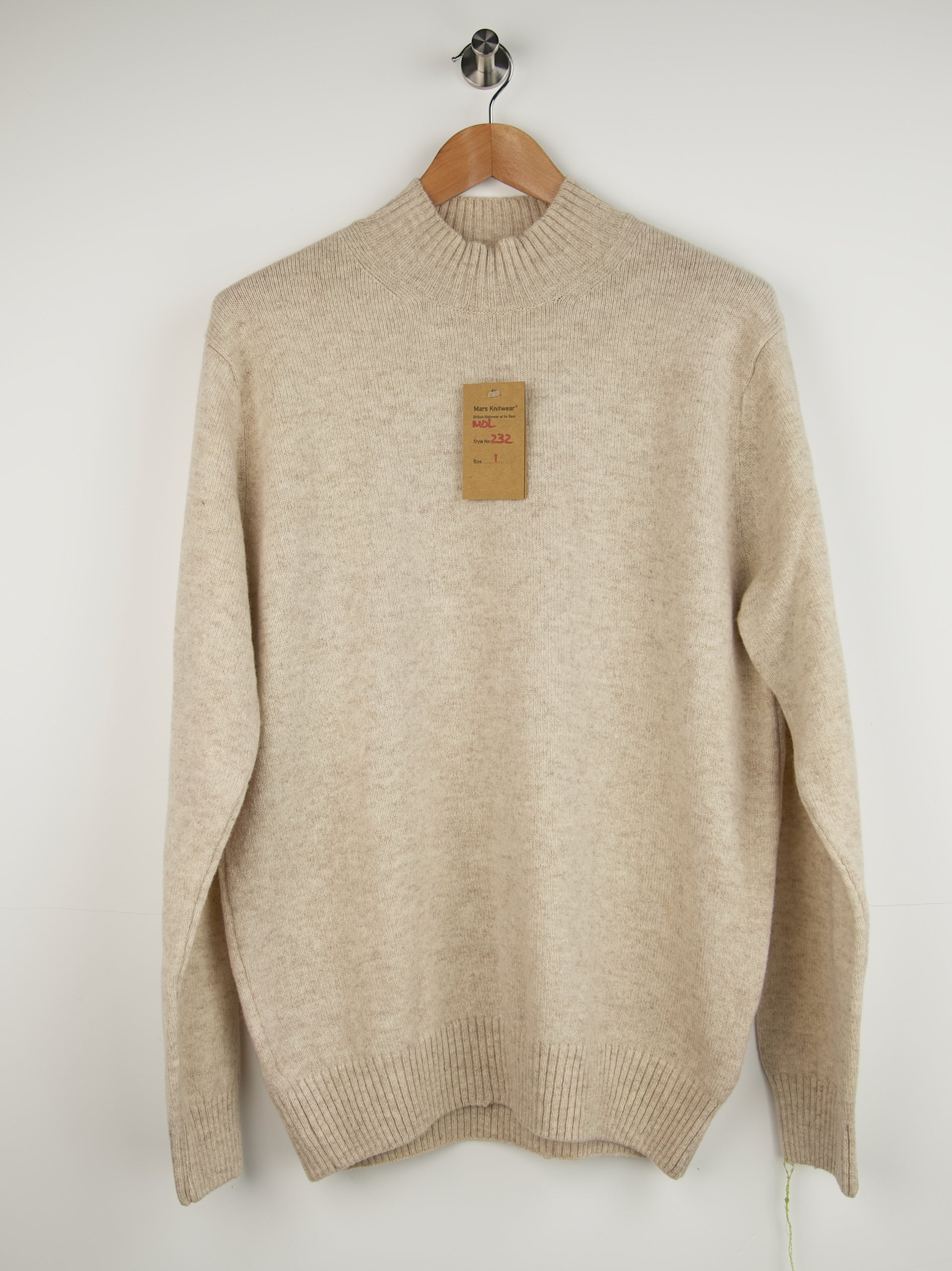 Lambswool Turtle Neck - Ecru Melange – Mars Knitwear